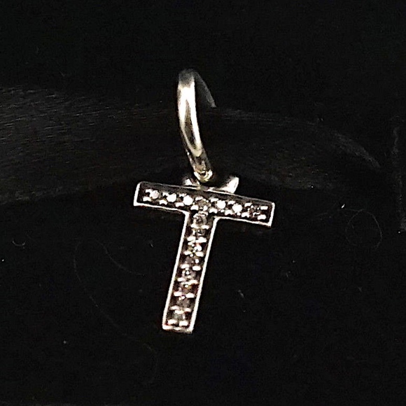Pandora | Jewelry | Pandora Letter T Dangle Charm 79332cz | Poshmark